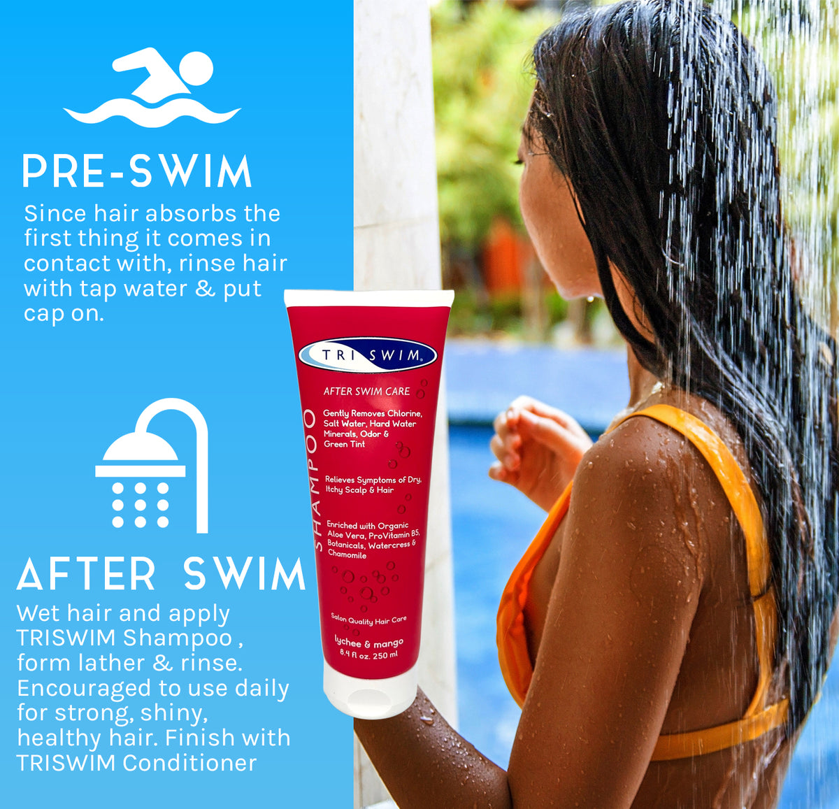 Limited Edition TRISWIM Chlorine Removal Shampoo 8.5oz | lychee & mang ...